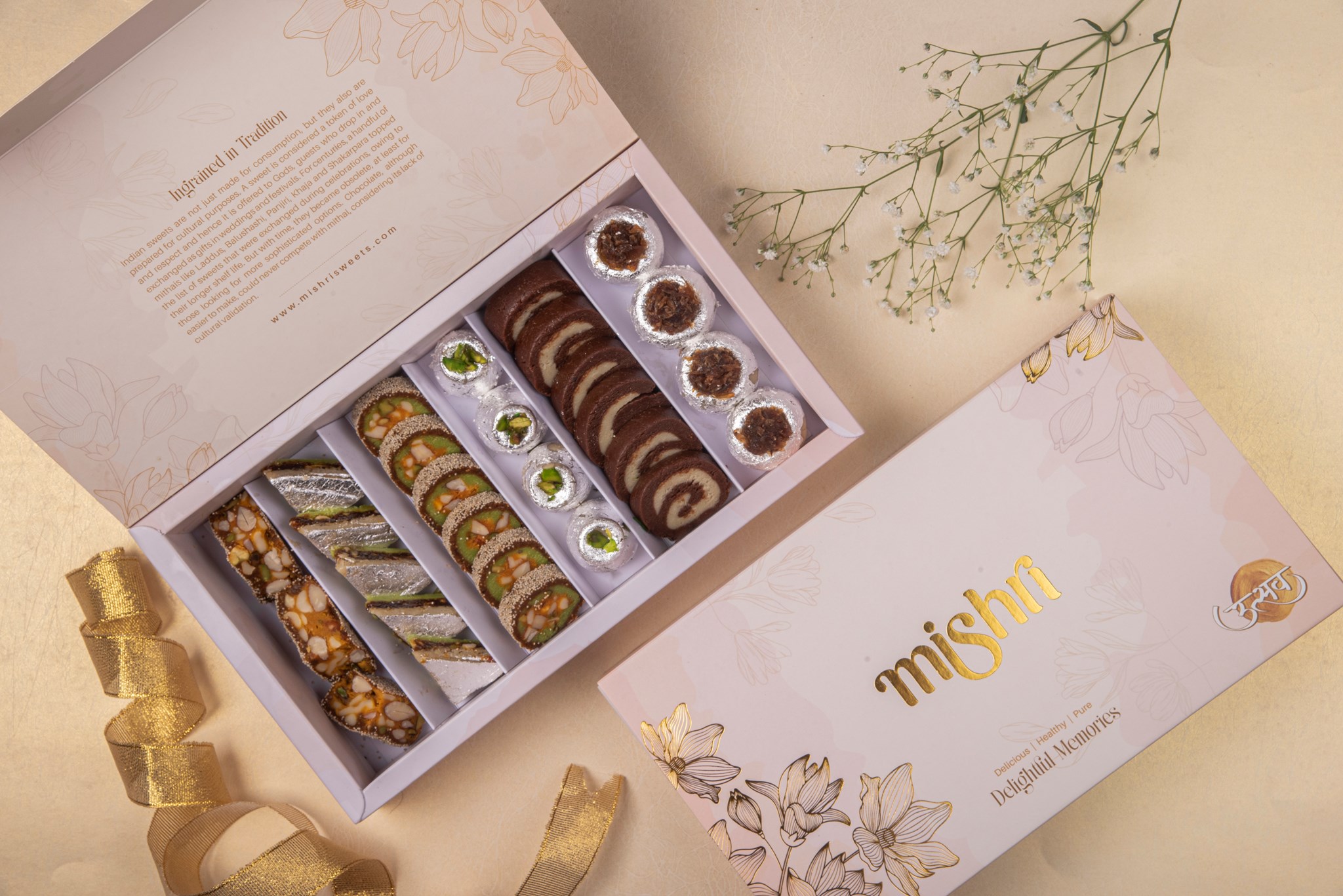 Utsav Golden Sweet Gift Box Online | Mishri Sweets